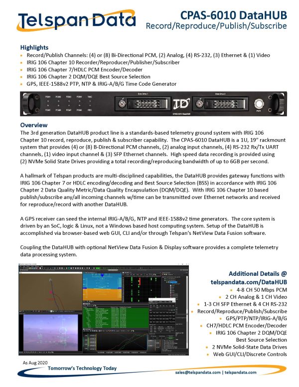 PCM TMoIP Chapter 7 Chapter 10 Telemetry ground system